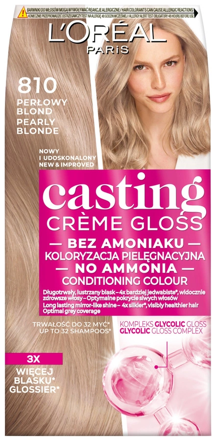 LOREAL Casting Krem Koloryzujący nr 810 - Perłowy Blond | StrefaUrody.pl