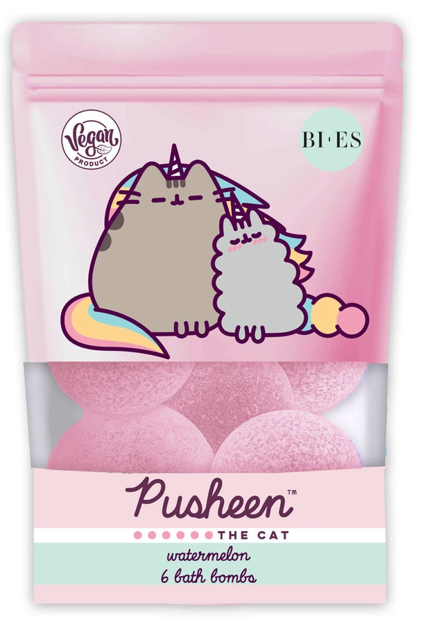BI-ES Kids Musujące Kule do kąpieli Pusheen The Cat - Watermelon ...